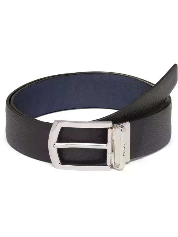 Prada Reversible Leather Belt - Black