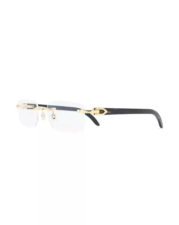 Cartier Rectangle-frame Glasses - Black