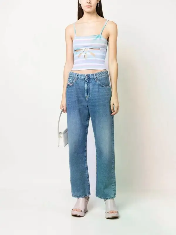 Collina Strada Striped Cut-out Tank Top