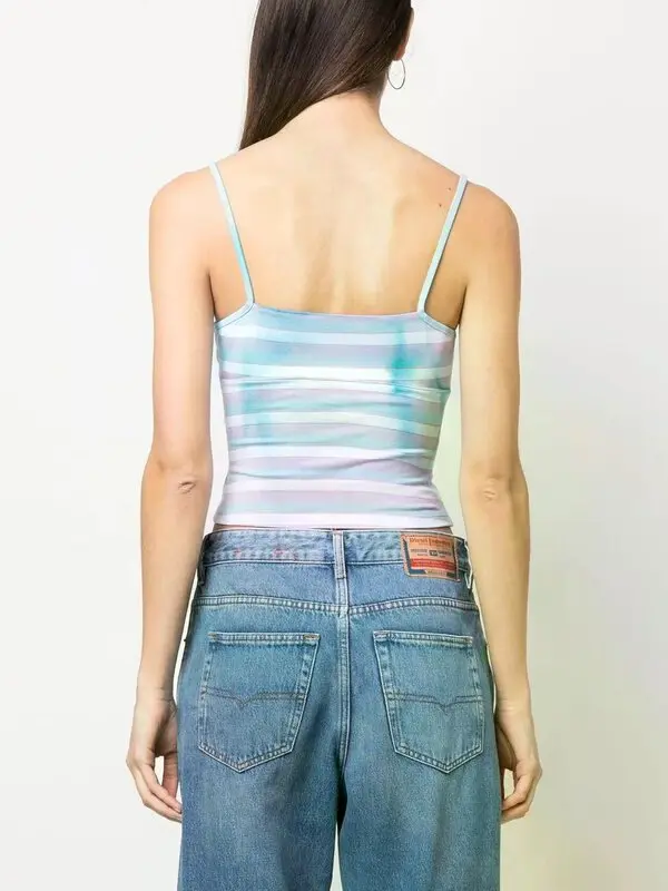 Collina Strada Striped Cut-out Tank Top