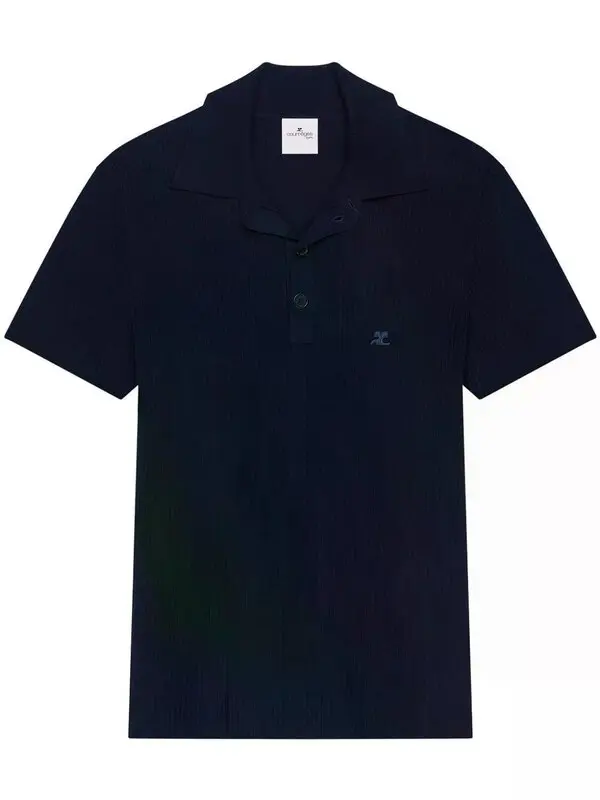 COURREGES Ribbed Polo Shirt