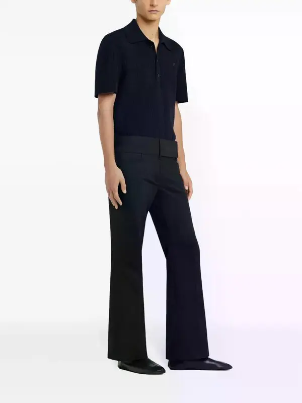 COURREGES Ribbed Polo Shirt