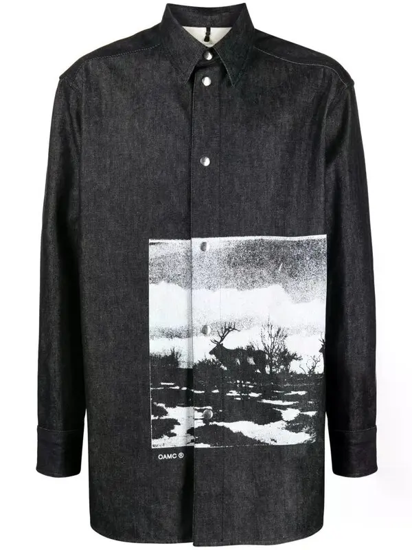 OAMC Graphic-print Cotton Shirt