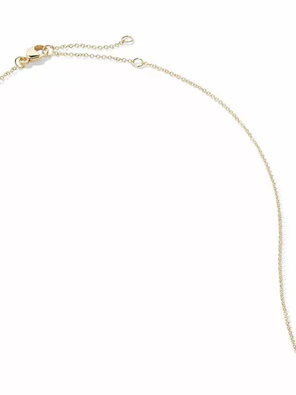 David Yurman 18kt Yellow Initial Charm Diamond Necklace
