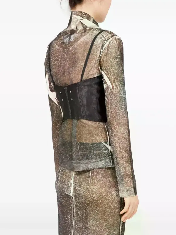 MAISON MARGIELA Satin Cropped Vest Top