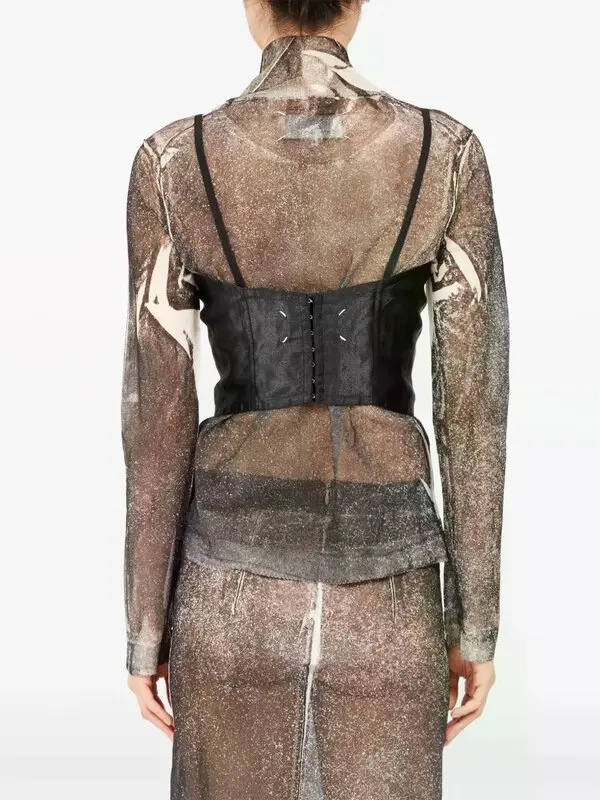 MAISON MARGIELA Satin Cropped Vest Top