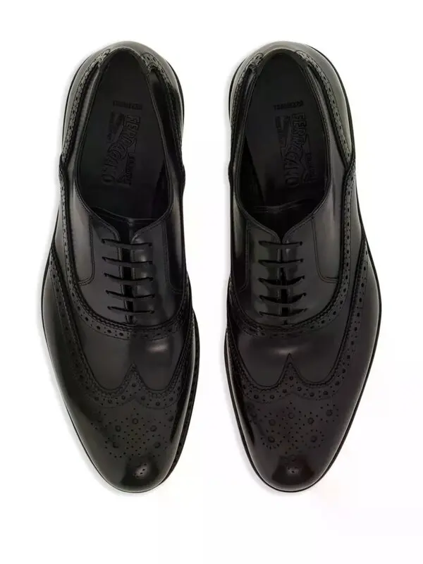 FERRAGAMO Tramezza Oxford Shoes - Black
