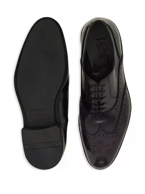 FERRAGAMO Tramezza Oxford Shoes - Black