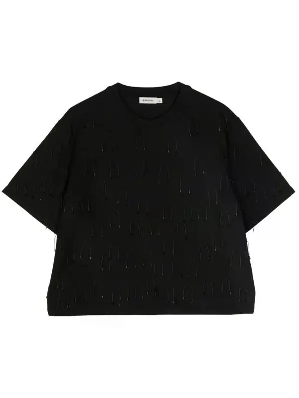 Simkhai Amaru Appliqué-detailing T-shirt - Black