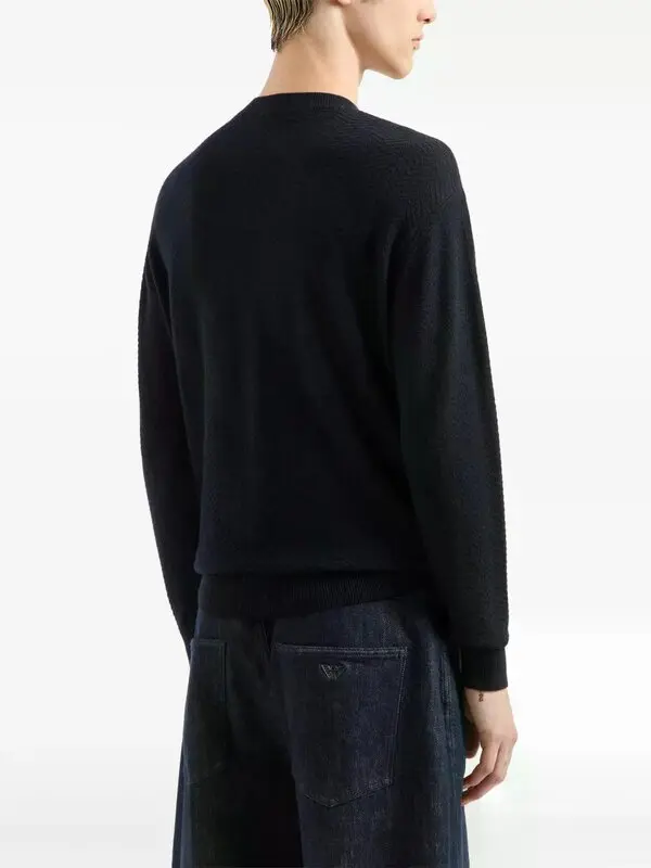 Emporio Armani Chevron Knit Sweater