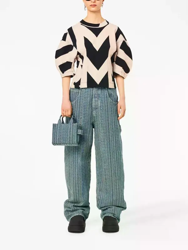 Marc Jacobs The Washed Monogram Crossbody Tote Bag