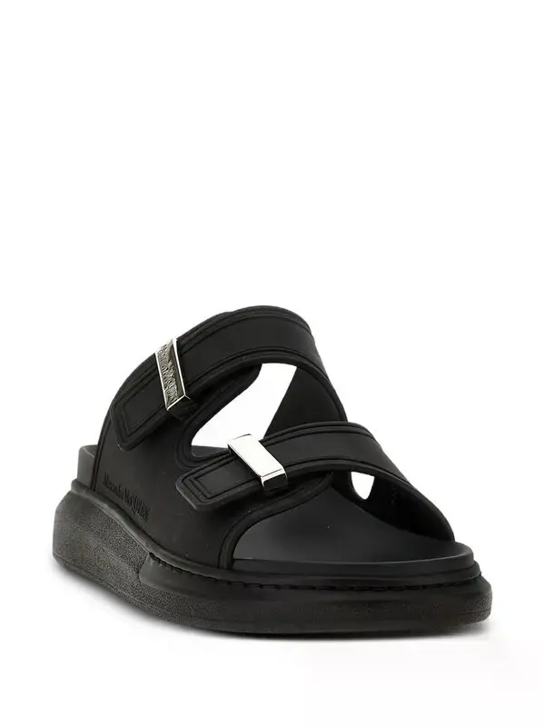 Alexander McQueen Logo-engraved Rubber Slides