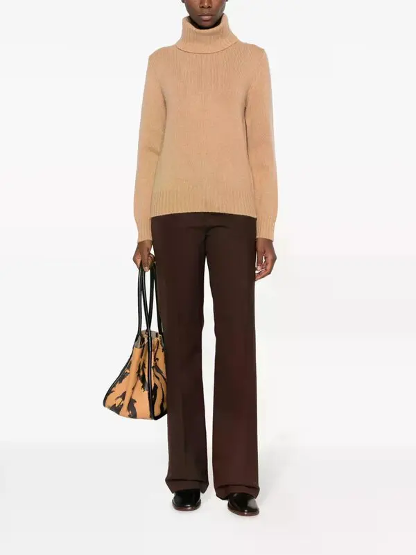 Polo Ralph Lauren Roll Neck Wool Jumper - Brown