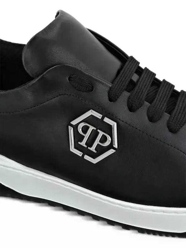 Philipp Plein Logo-appliqué Leather Sneakers