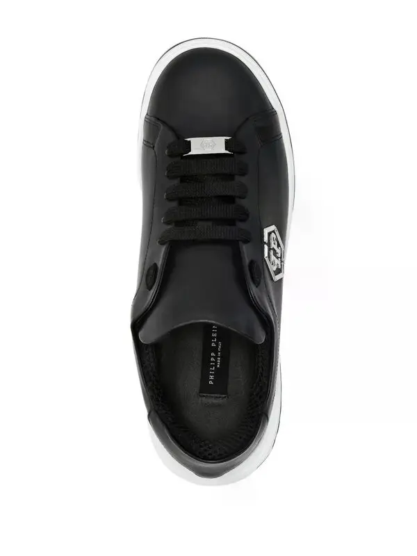 Philipp Plein Logo-appliqué Leather Sneakers