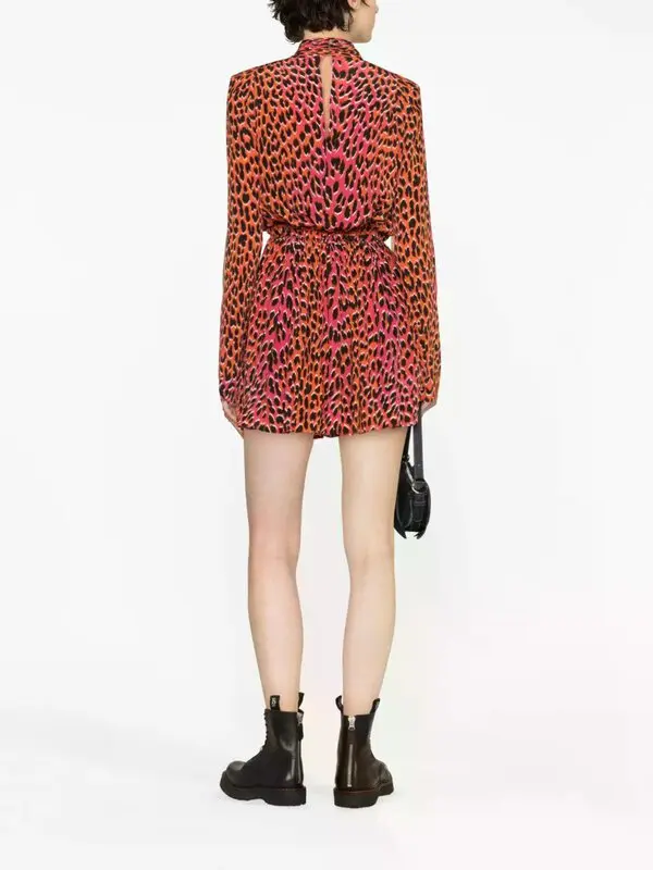 Zadig&Voltaire Animal Print Silk Mini Dress