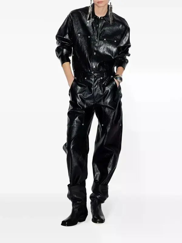 MARANT ETOILE Abelia Faux Leather Shirt