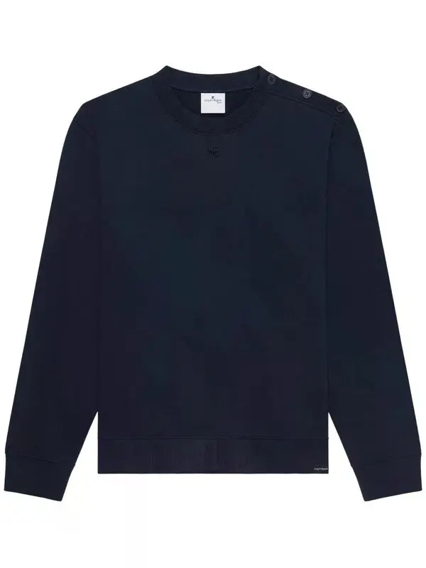 COURREGES Buttoned Fleece Sweatshirt