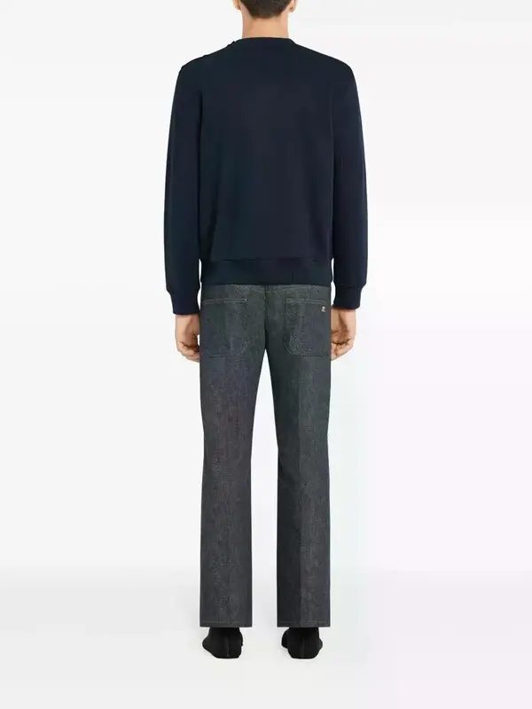 COURREGES Buttoned Fleece Sweatshirt