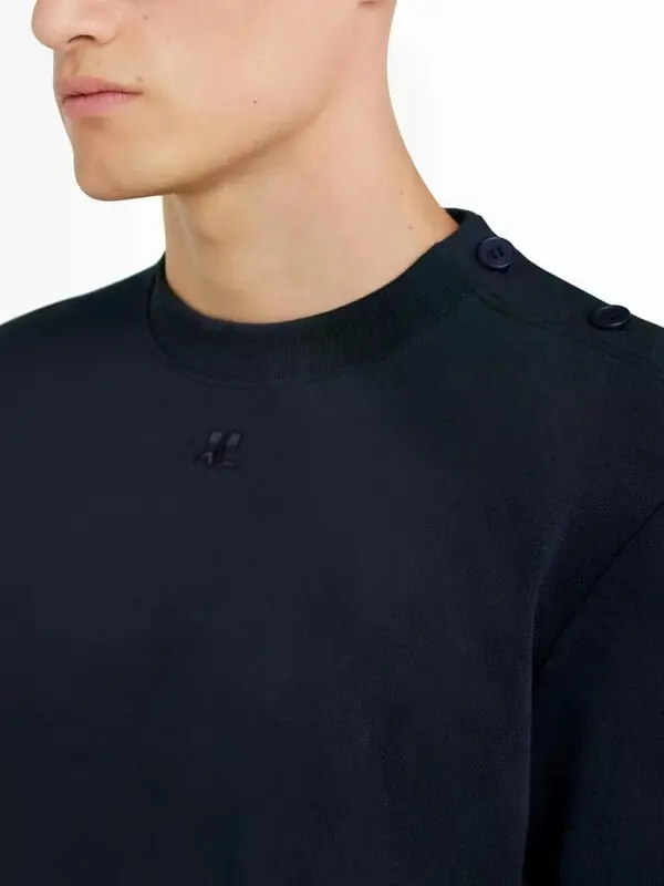 COURREGES Buttoned Fleece Sweatshirt