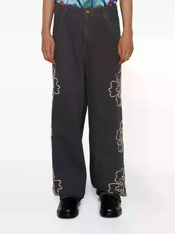 BLUEMARBLE Embroidered Straight Leg Jeans