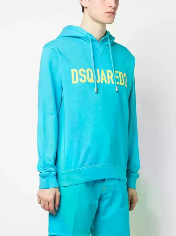 Dsquared2 Logo Print Cotton Hoodie