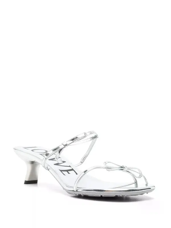 Loewe 45mm Petal Sandals - Silver