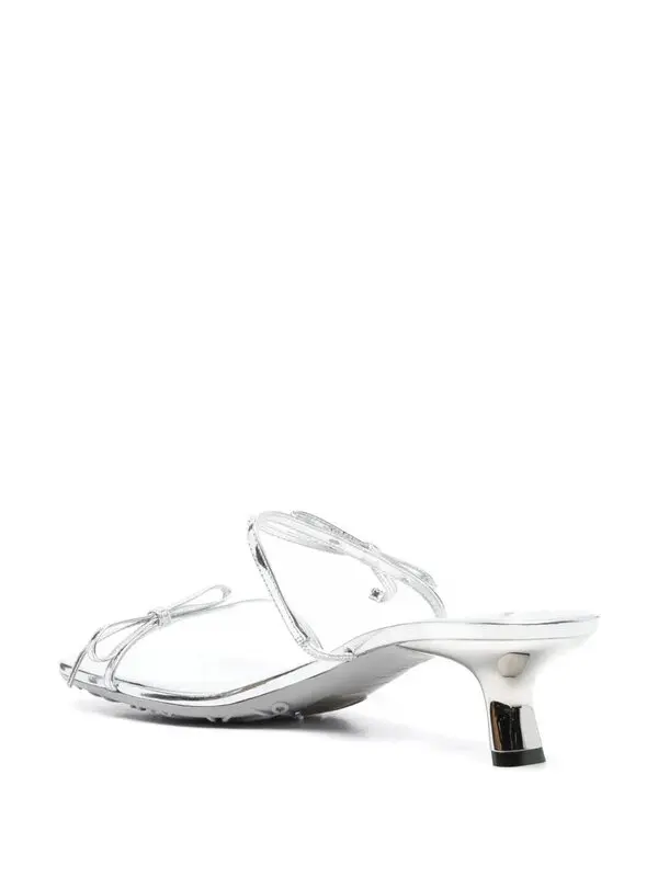 Loewe 45mm Petal Sandals - Silver