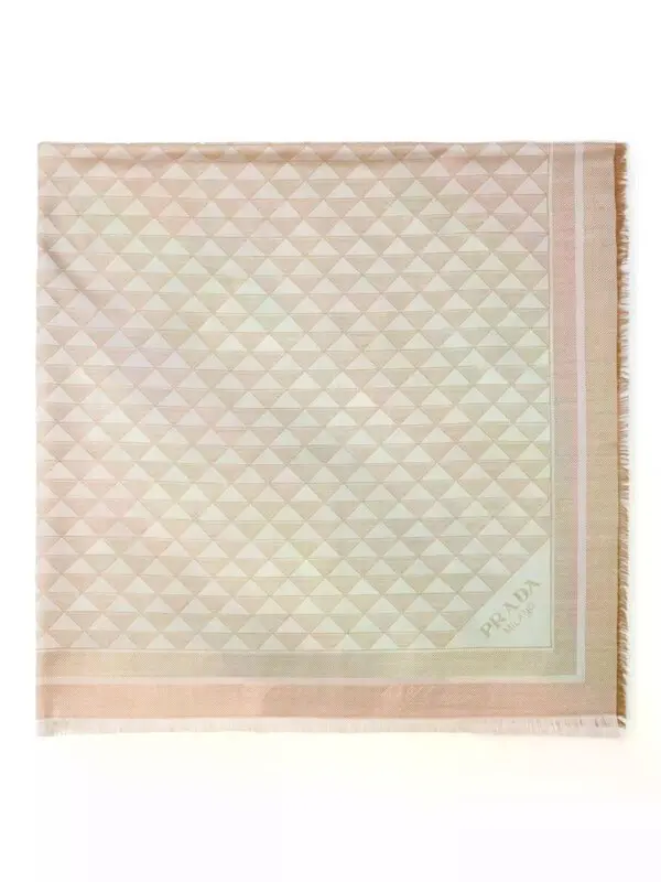 Prada Silk-wool Scarf - Neutrals