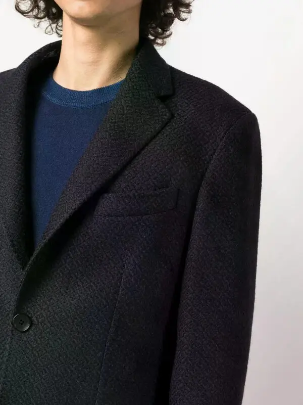 Etro Tie-pattern Jacquard Blazer - Blue
