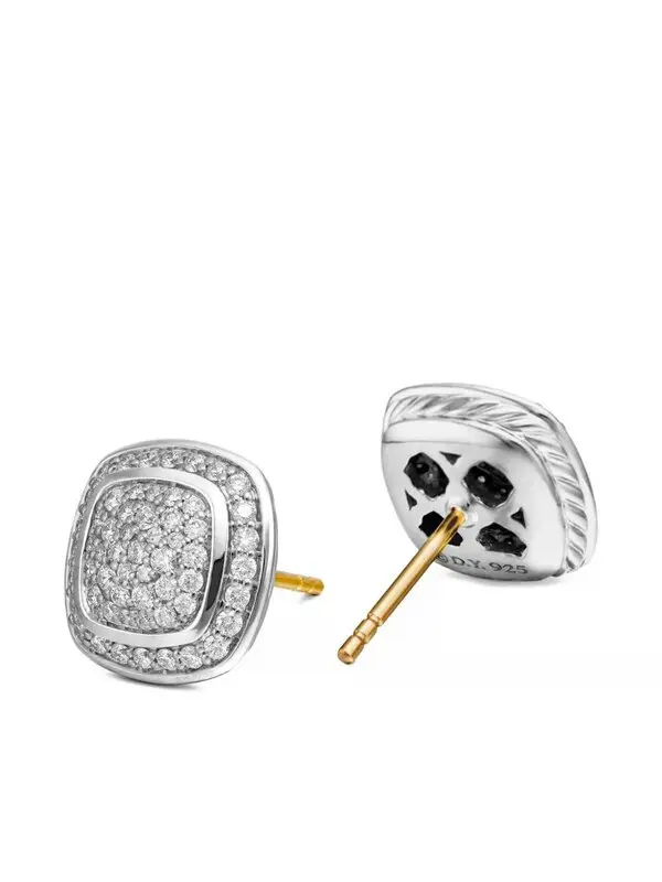 David Yurman Sterling Pavé Diamond Stud Earrings