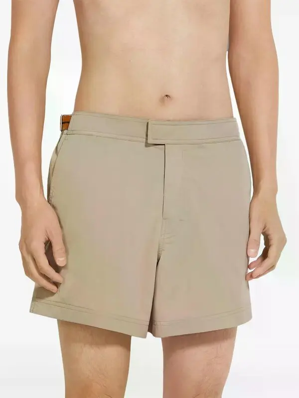 Zegna 232 Road Brand Mark Swim Shorts - Neutrals
