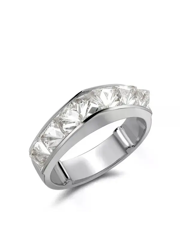PRAGNELL 18kt White Gold Rockchic Diamond Ring - Silver