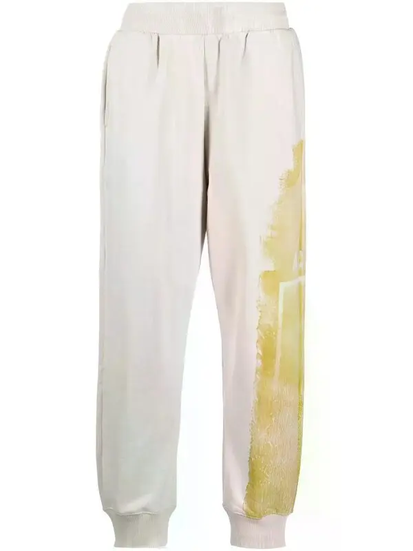 A-COLD-WALL* Graphic-print Cotton Joggers - Neutrals