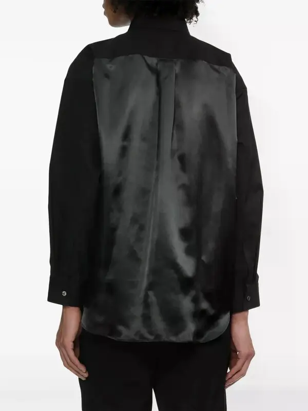Comme Des Garçons Satin-panelled Cotton Shirt