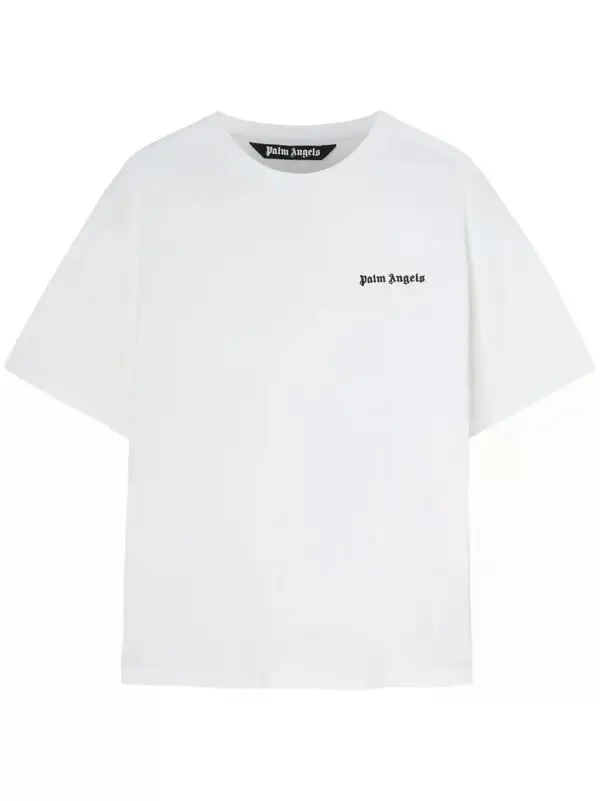 Palm Angels Embroidered-logo Crew-neck T-shirt