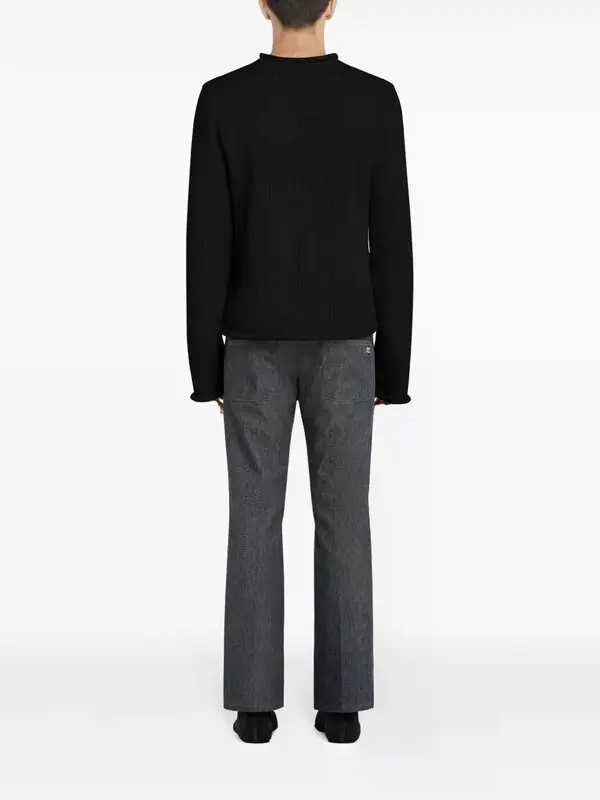 COURREGES Crew Neck Long Sleeve Sweater