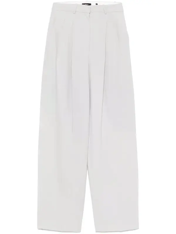Theory Double-pleat Trousers - Grey