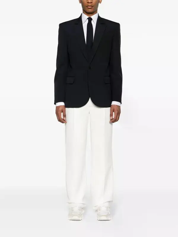 Valentino Garavani Notched-lapels Single-breasted Blazer - Blue