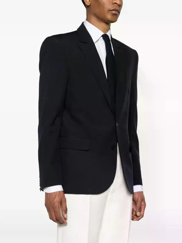 Valentino Garavani Notched-lapels Single-breasted Blazer - Blue