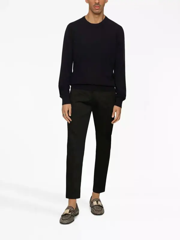Dolce & Gabbana Logo-embossed Tailored Trousers
