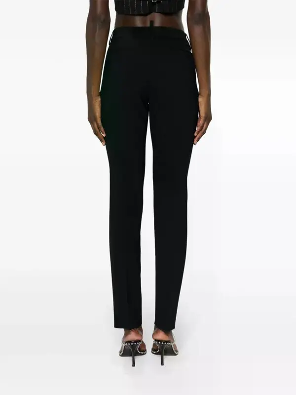 Dsquared2 Logo-plaque Tailored Slim-fit Trousers - Black