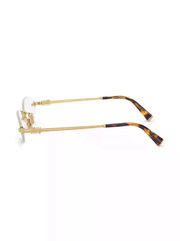Miu Miu Oval Rimless Eyeglasses
