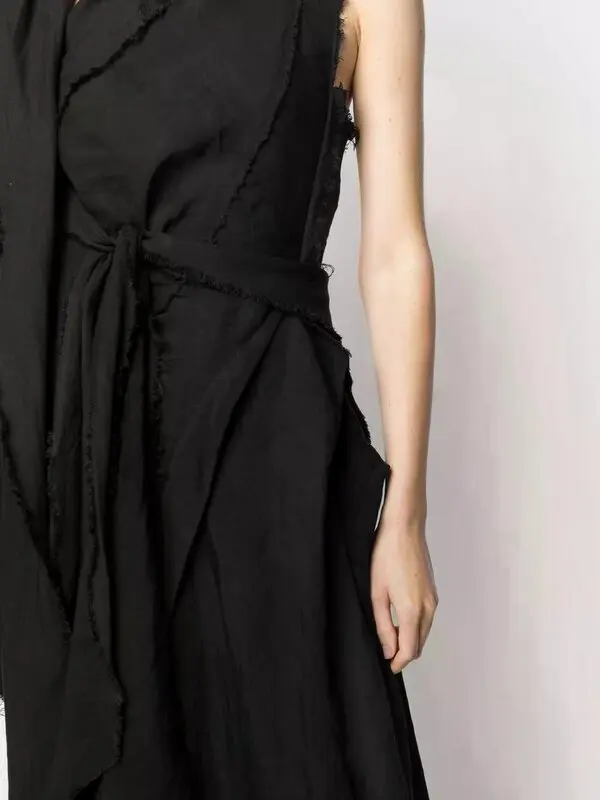 Yohji Yamamoto Asymmetric Draped Maxi Dress
