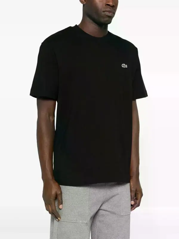 Lacoste Logo-patch Cotton T-shirt - Black