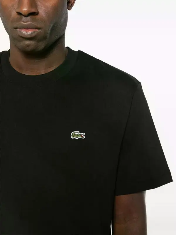 Lacoste Logo-patch Cotton T-shirt - Black