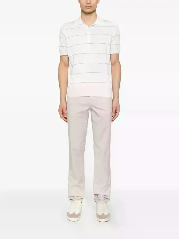 Brunello Cucinelli Logo Embroidered Trousers - Neutrals