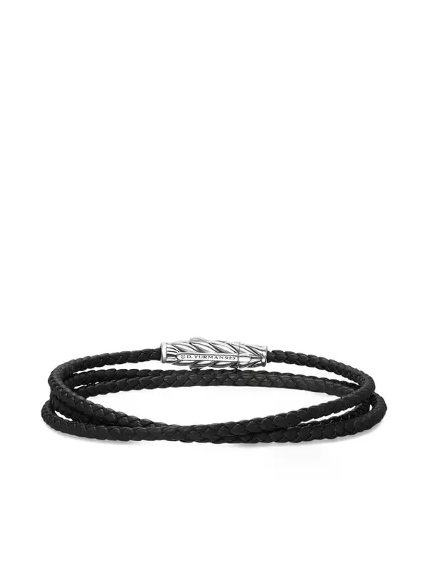David Yurman Sterling Chevron Triple Bracelet - Silver