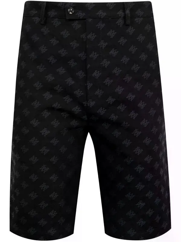 Amiri Jacquard Monogram Shorts - Black