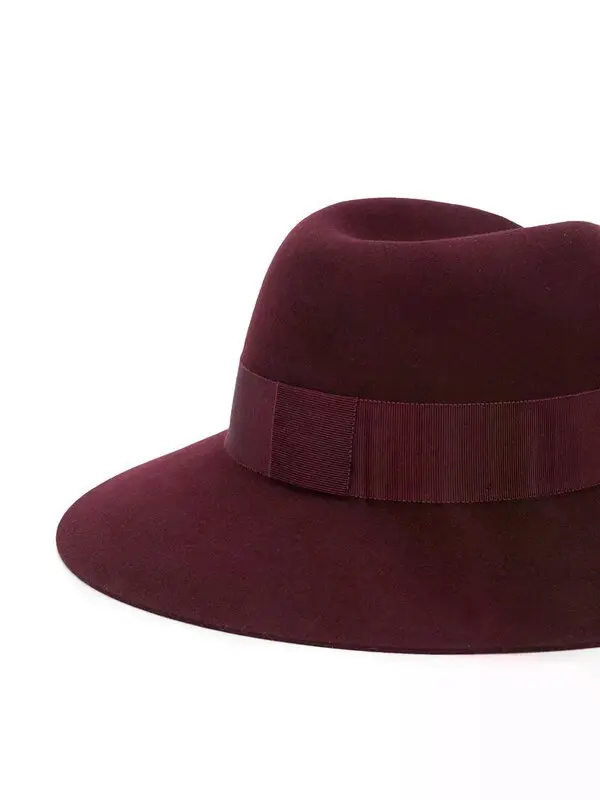 MAISON MICHEL Virginie Felt Fedora Hat - Red